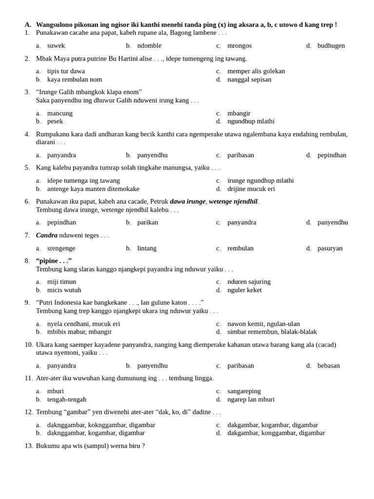 Sas Bahasa Jawa | PDF