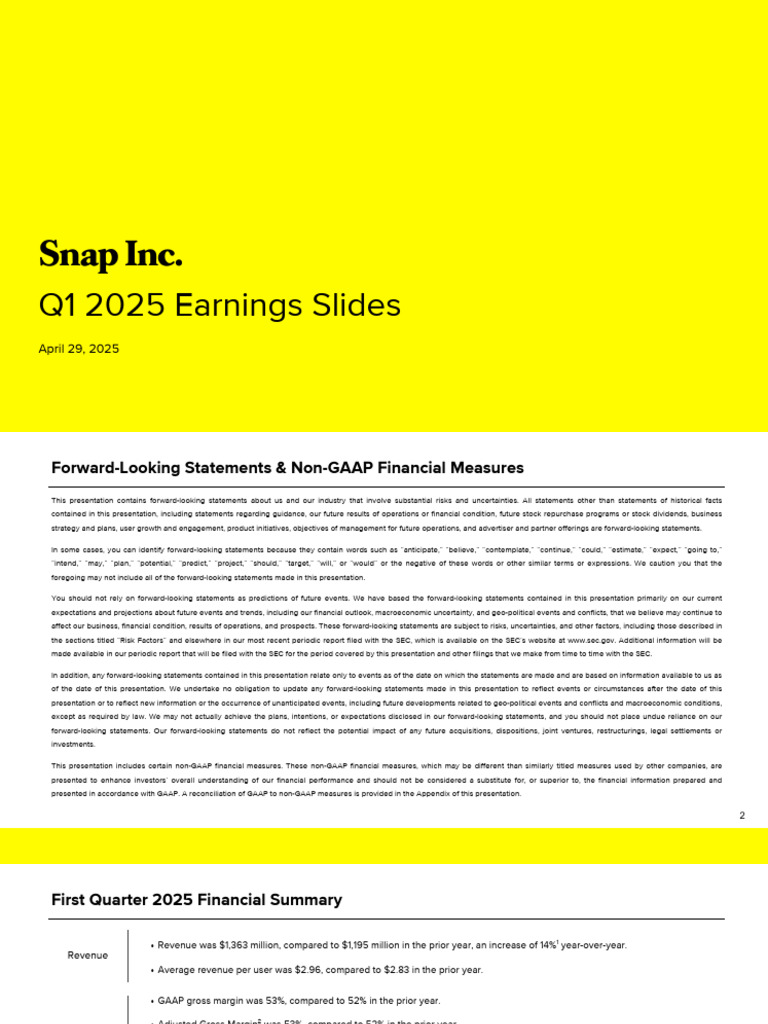 Q1 2025 Financial Results Overview | PDF | Net Income | Expense