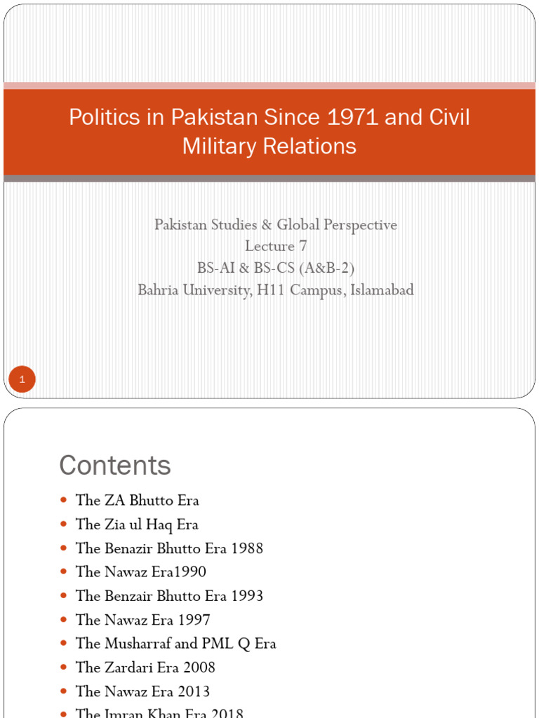 7 Politics in Pakistan Since 1971 17032025 012306am | PDF | Nawaz ...