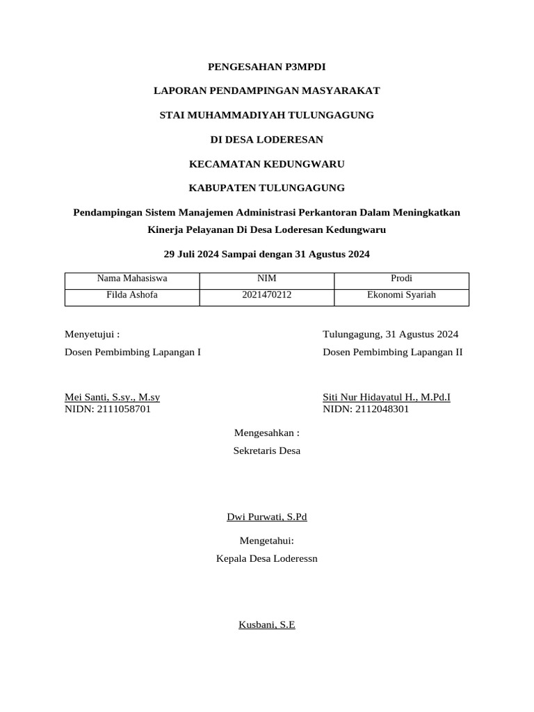 lembar pengesahan | PDF