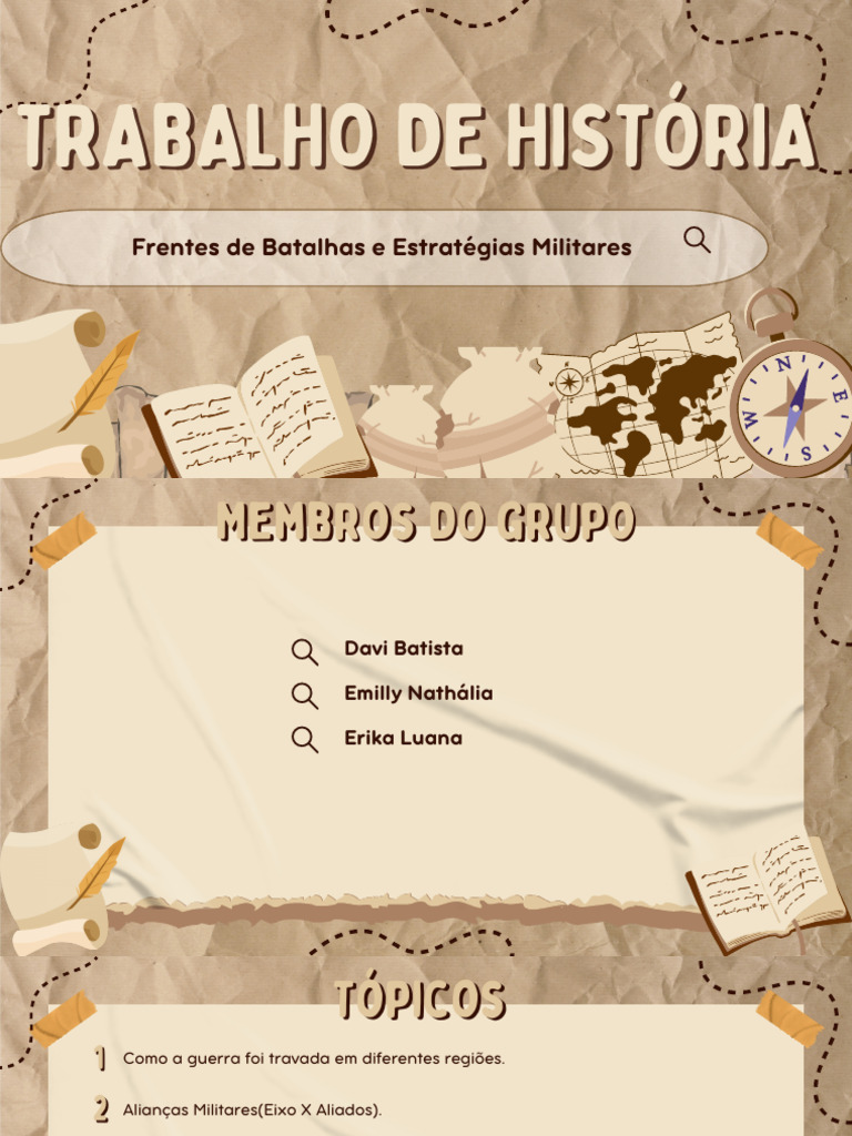 Brown and Beige Vintage Classic Illustration Paper Project History ...