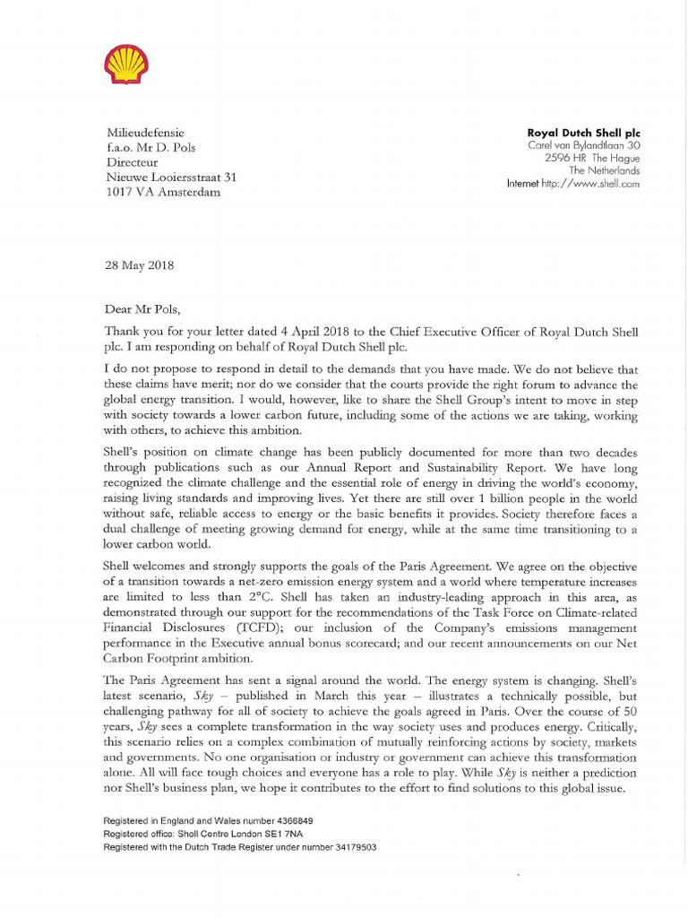 BRF Royal Dutch Shell PLC 28 Mei 218 | PDF