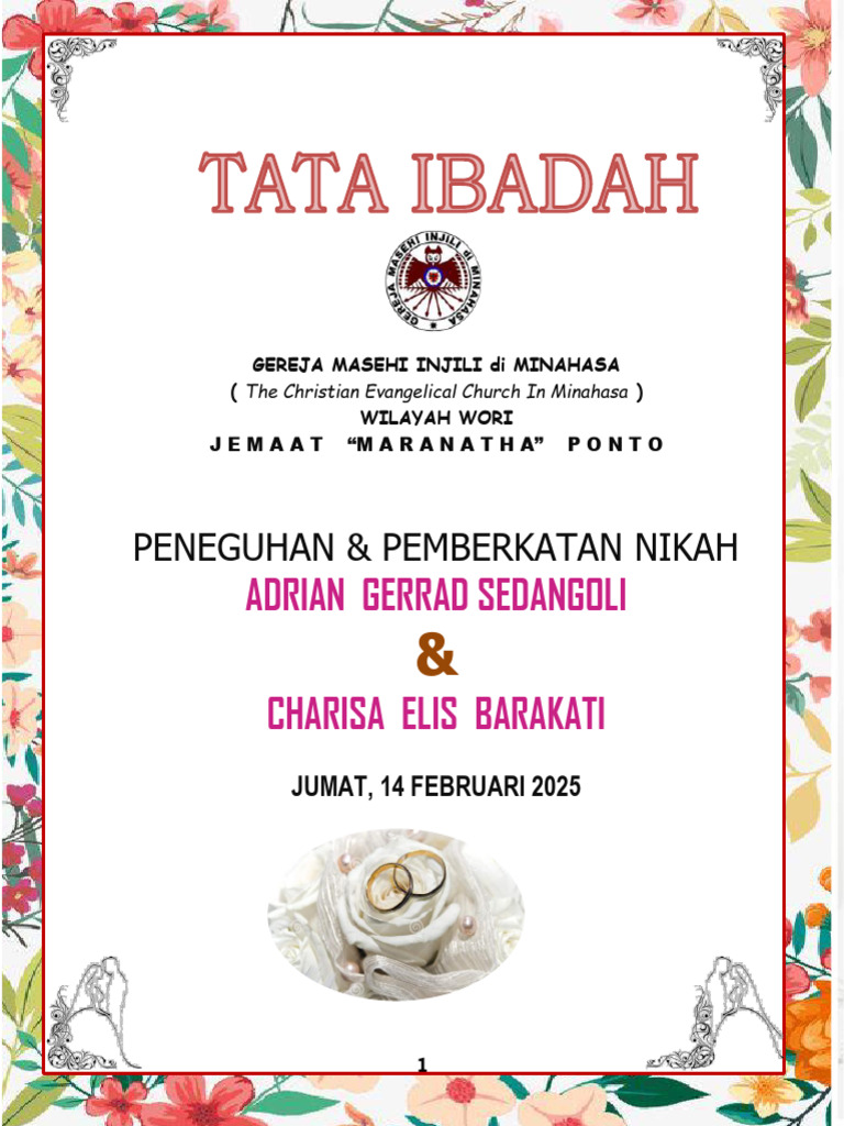 Ti Pemberkatan Nikah Adrian & Charisaf4 | PDF