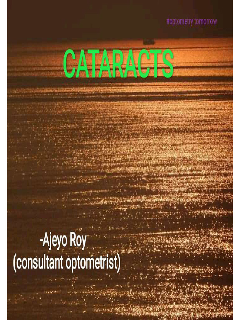Cataract in Retinoscope | PDF
