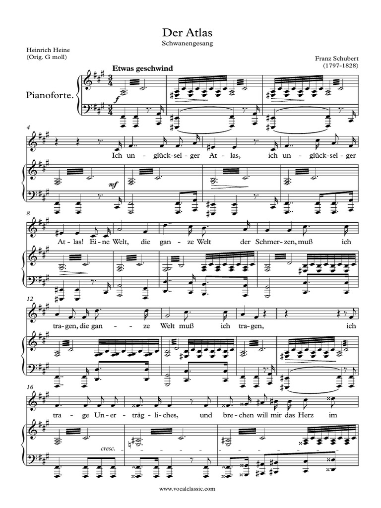 Der Atlas - F.schubert | PDF