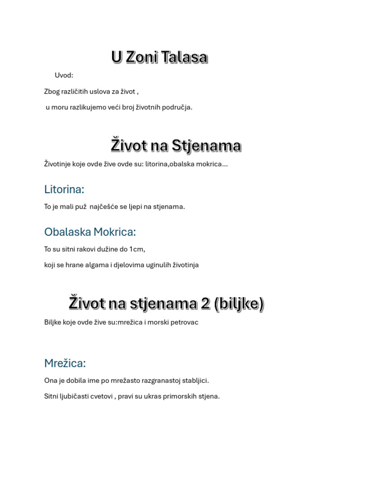 U Zoni Talasa | PDF