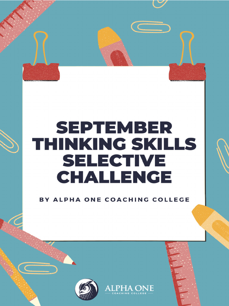 Alpha One September Challenge Answers | PDF