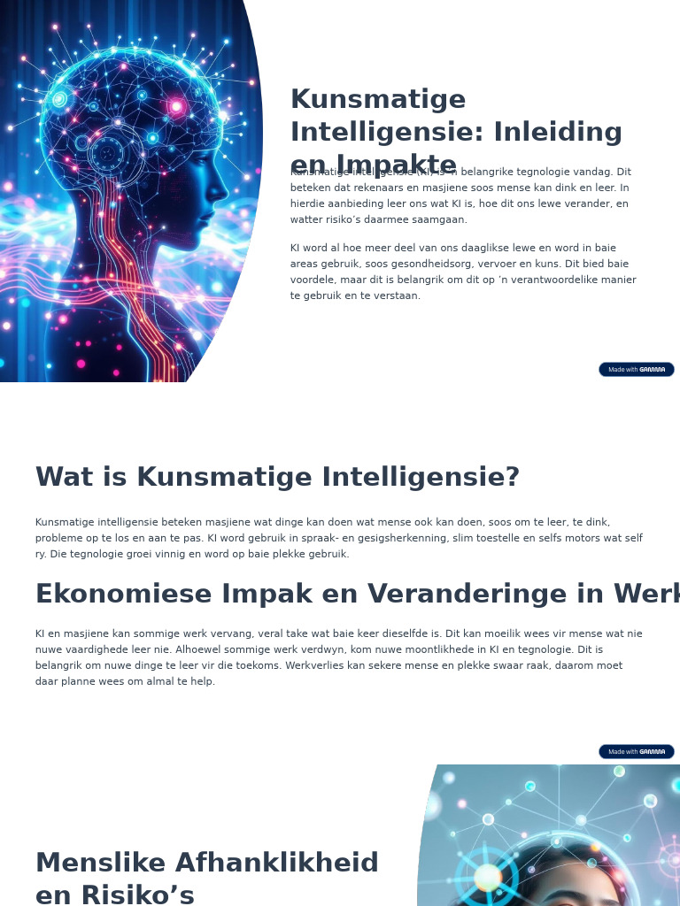 Kunsmatige Intelligensie Inleiding en Impakte | PDF