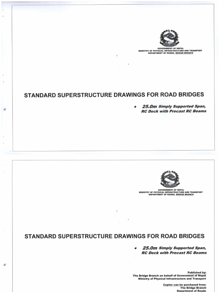 25.0m Simply Supported Span, RC Deck With Precast RC Beams Compressed25 ...