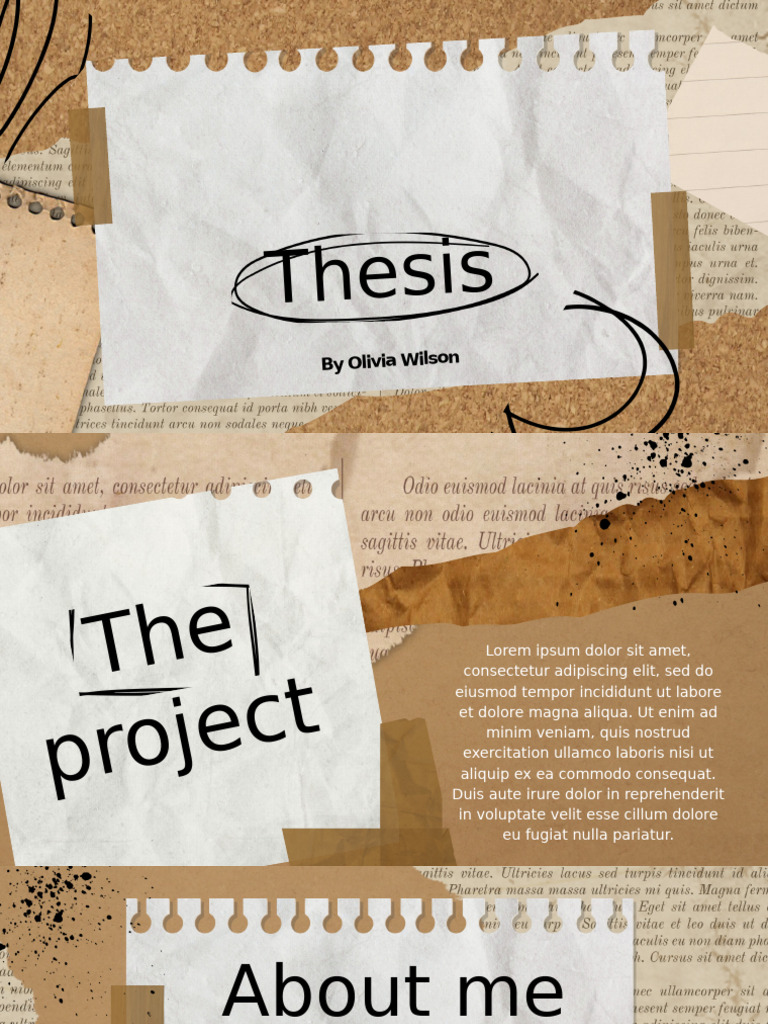 Brown and White Scrapbook Research Thesis Presentation | PDF