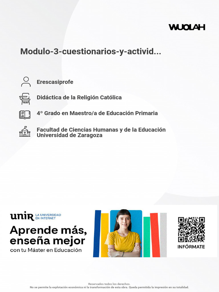 Wuolah Free Modulo 3 Cuestionarios y Actividades DECA Almeria 2 | PDF