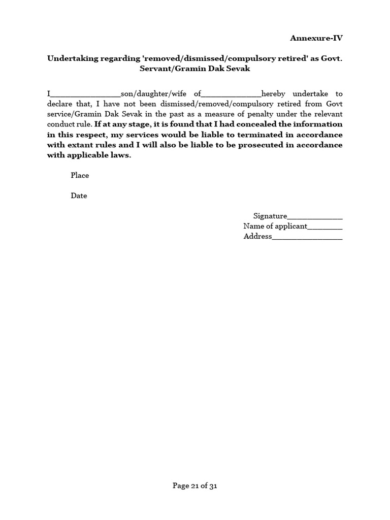 GDS Leave Application Undertaking Form | PDF | Government | Justice