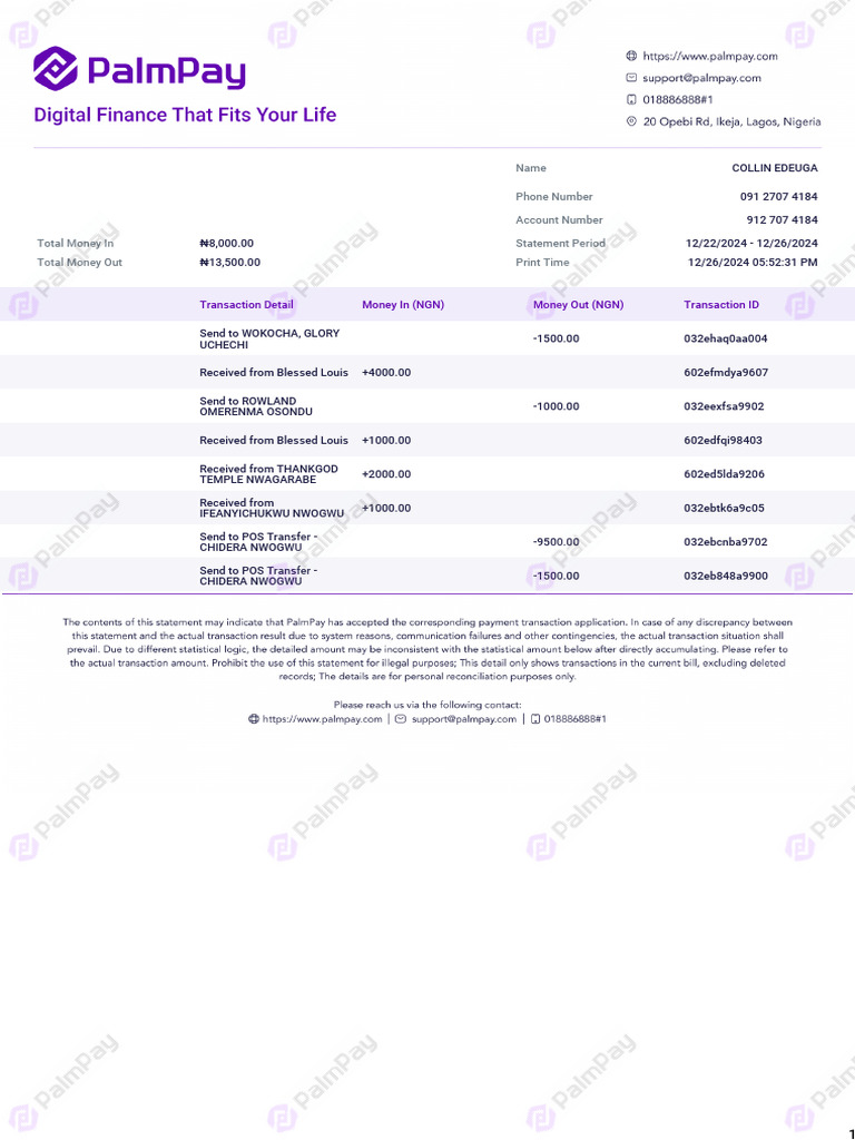 Statements Download 20241226165231 | PDF