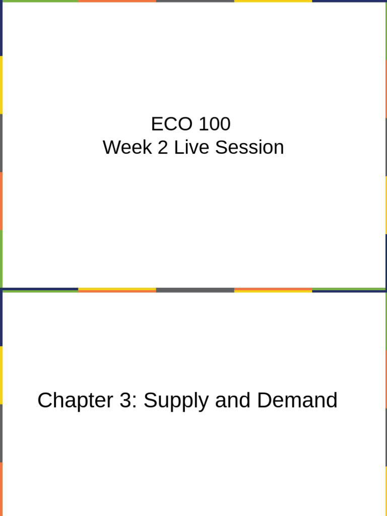 ECO 100 Week 2 Live Session | PDF | Supply And Demand | Demand