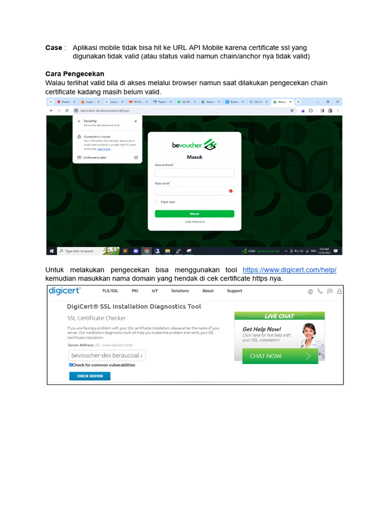 Dokumentasi Update Cert SSL | PDF | Public Key Certificate | Computer Network Security