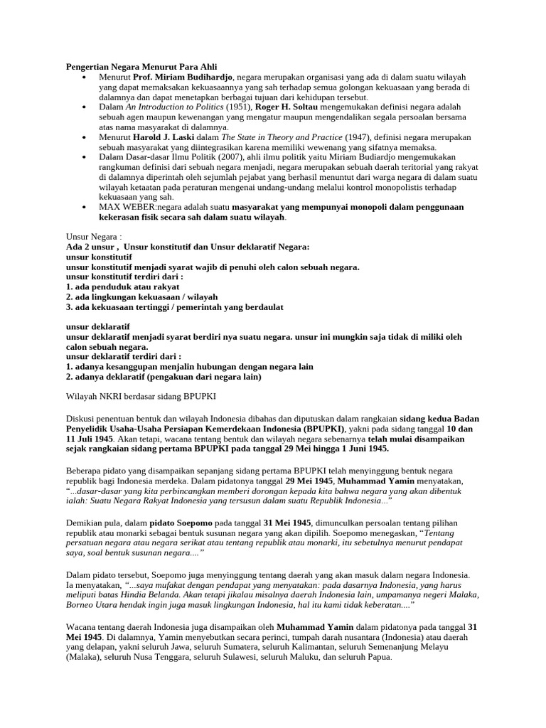 Pengertian Negara Menurut para Ahli | PDF