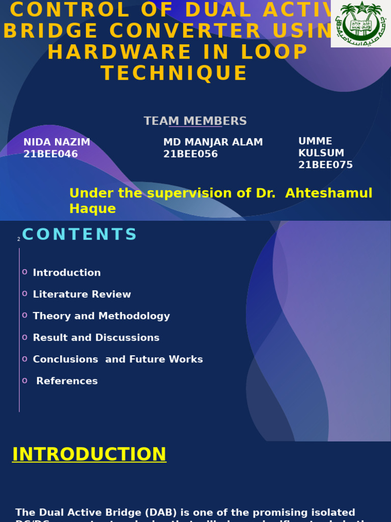 Major Project Presentation | PDF | Electrical Network | Electrical ...