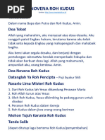 Doa Mohon 7 Karunia Roh Kudus | PDF
