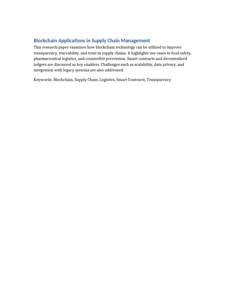Research Blockchain Supplychain Pdf