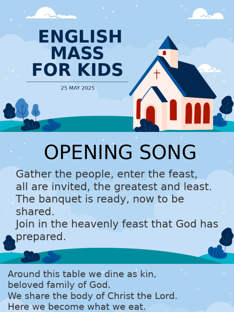 Kids' English Mass Service Guide | PDF | Glory (Religion) | God The Father