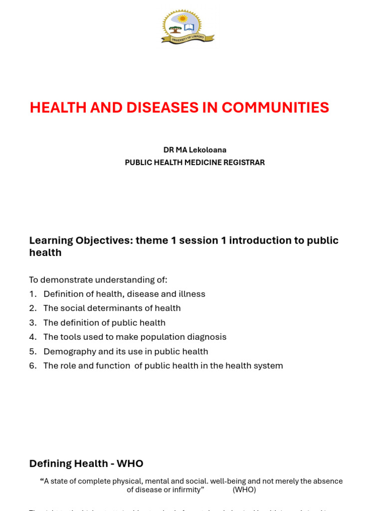 Introduction to Public Health Concepts | PDF | Public Health ...