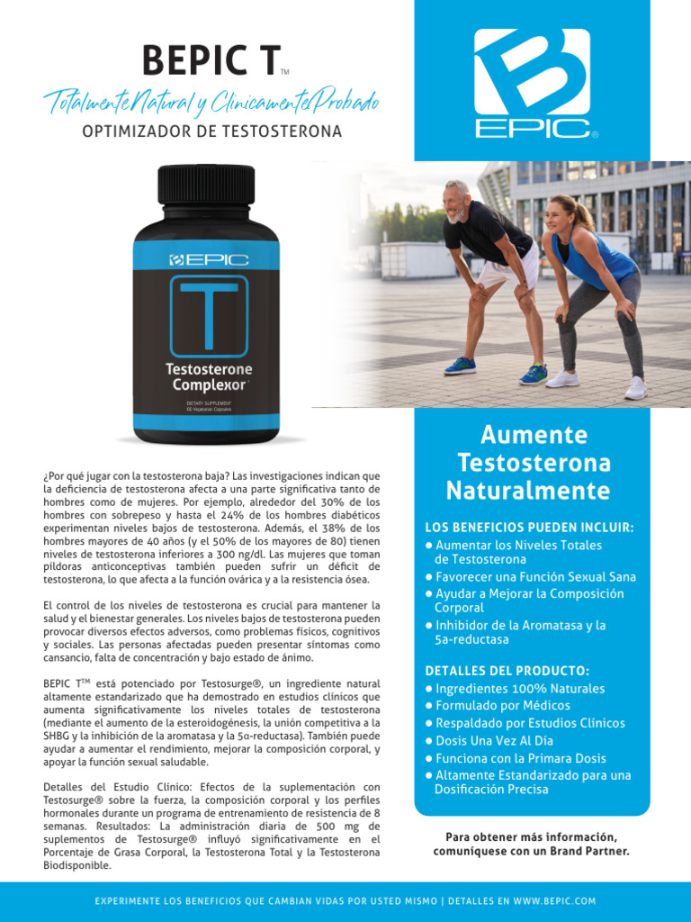 Bepic T Product Sheet SPANISH | PDF | Testosterona | Especialidades Medicas