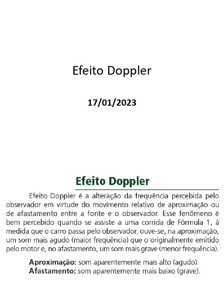 Efeito Doppler Jan2023 | PDF