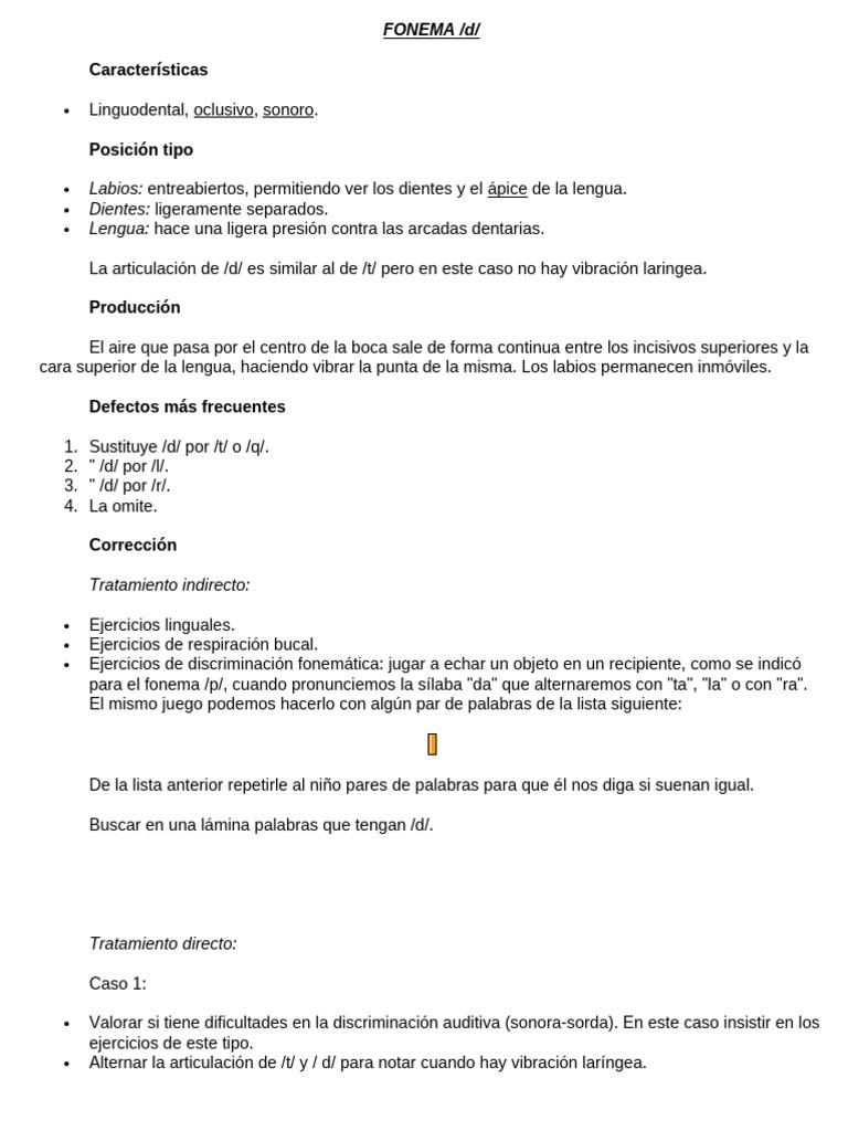FONEMA D | PDF | Fonética