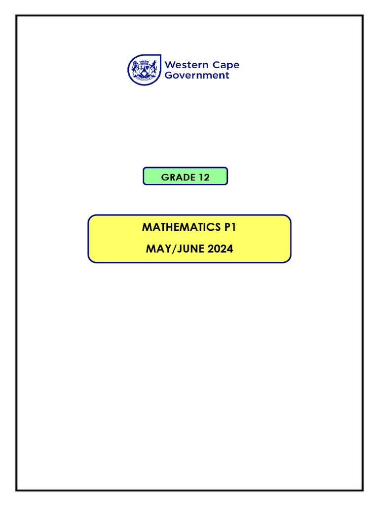 2024 PLC MATHS P1 June 2024-2 - 250522 - 173357 | PDF | Sequence ...