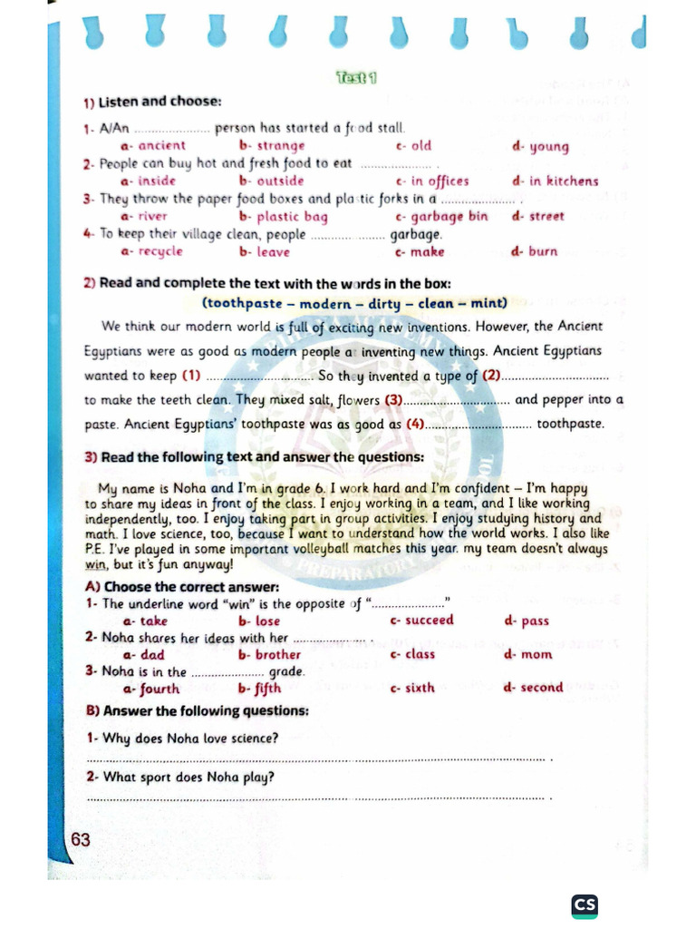 Final Review, Grade6, Connect Plus | PDF