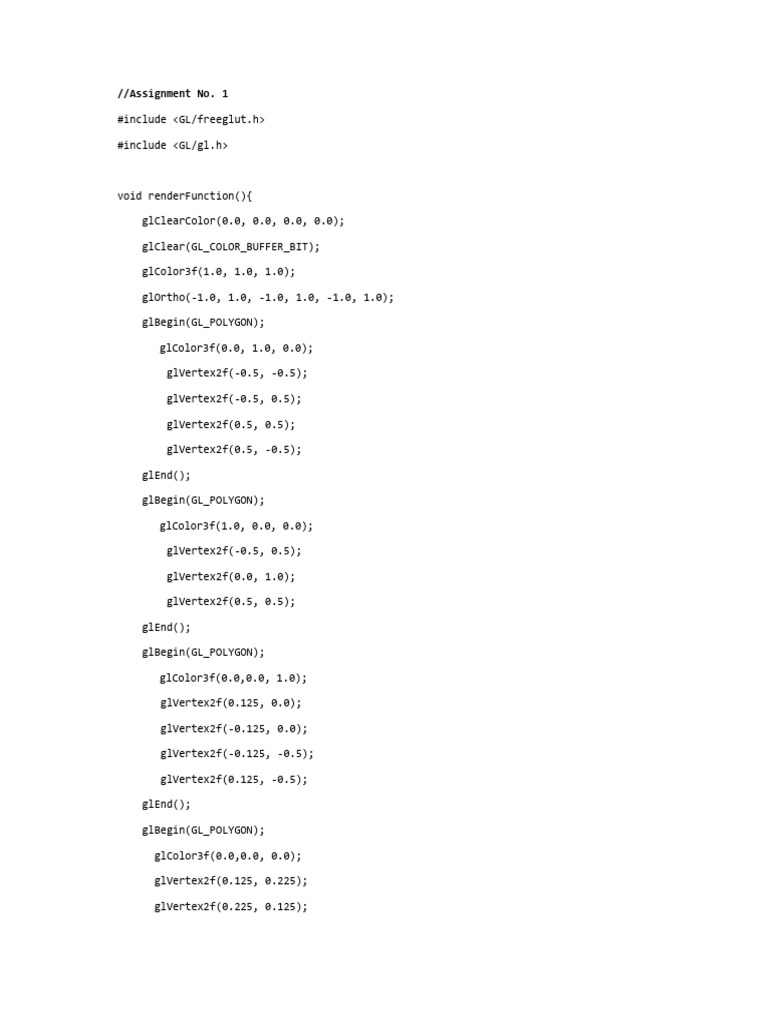 Assignment 1 CG | PDF