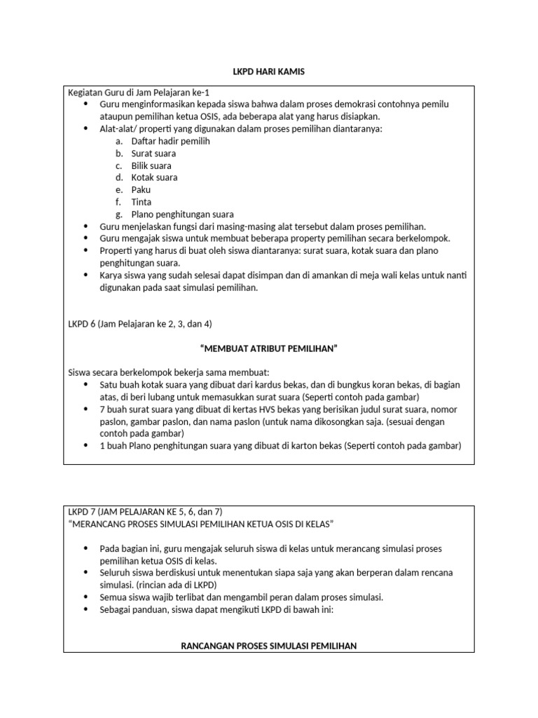 LKPD Kamis | PDF