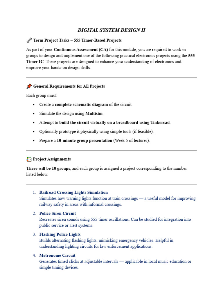 TermProject Digital System Design | PDF | Electronics | Electronic Circuits