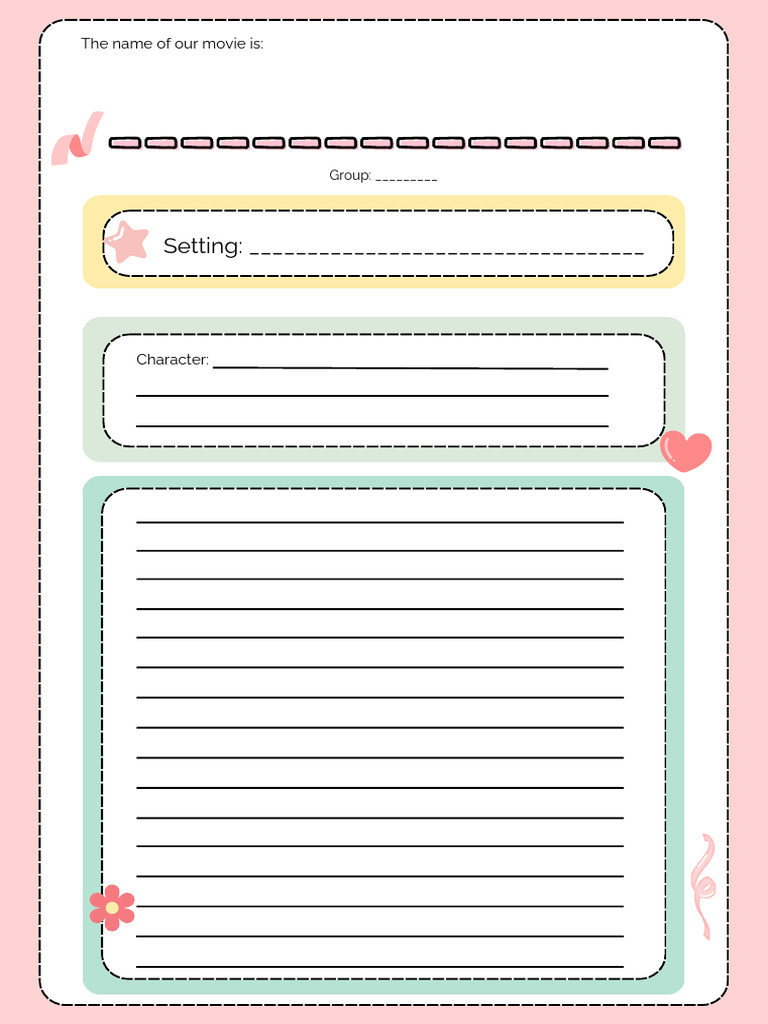 The Person I Admire Worksheet in A Pink Yellow Simple Style | PDF