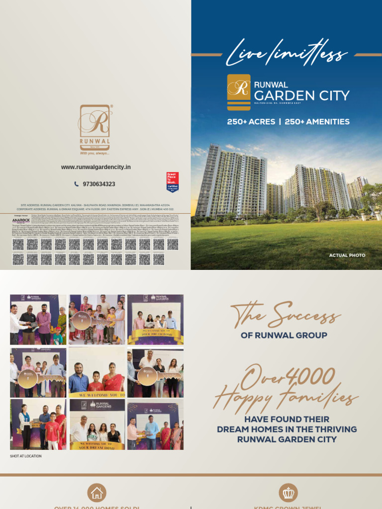 Runwal Garden City Dombivli Codename Opulent 1 2 & 3 BHK Flats | PDF