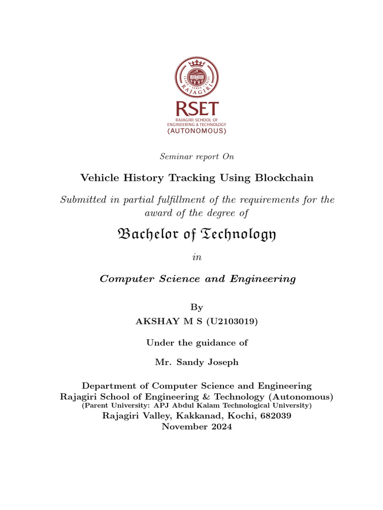 Seminar - Report - AKSHAY MS | PDF | Cryptocurrency | Computing