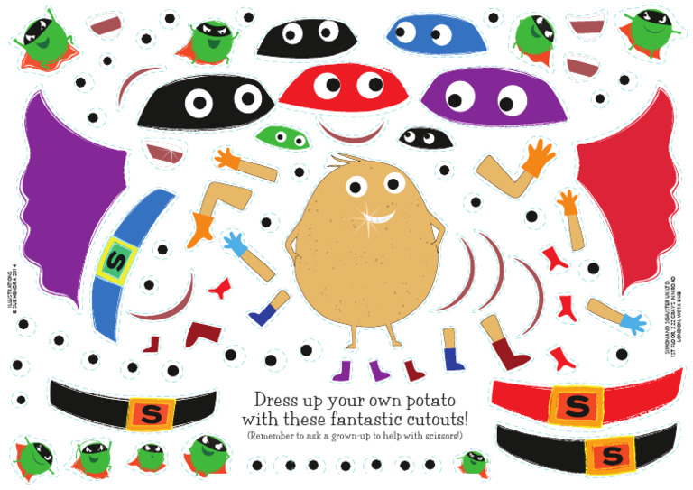 SuperTato Printable Dress-Up Cutouts | PDF