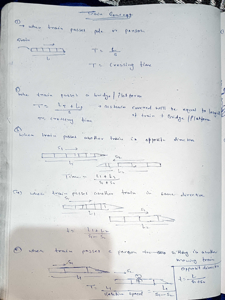 Train SSC CGL Math Class Notes For Competitive Exams | PDF
