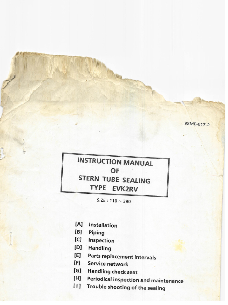 Manual of Stern Tube Sealing | PDF