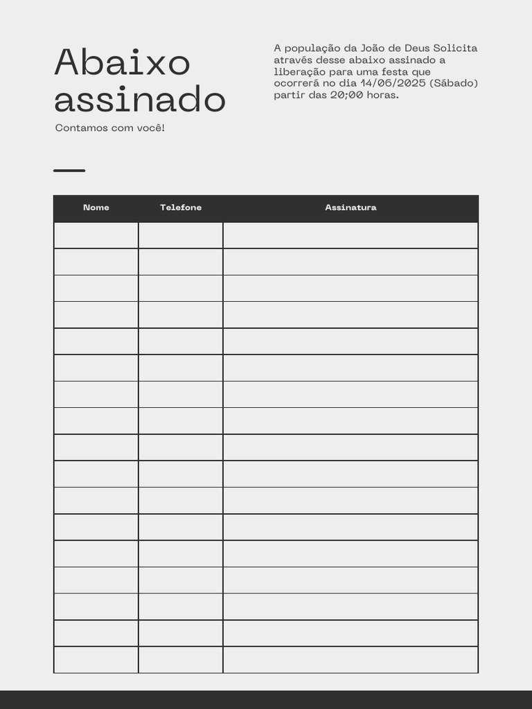 Abaixo Assinado | PDF