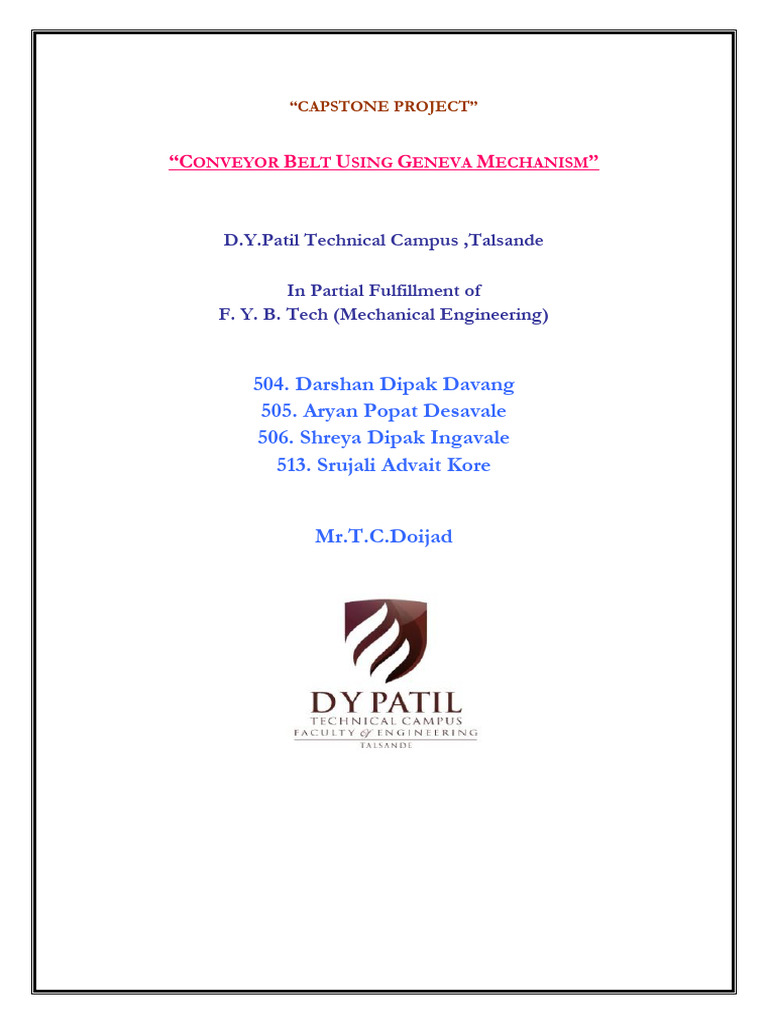 Capstone Project Report 2.0 | PDF | Mechanical Engineering