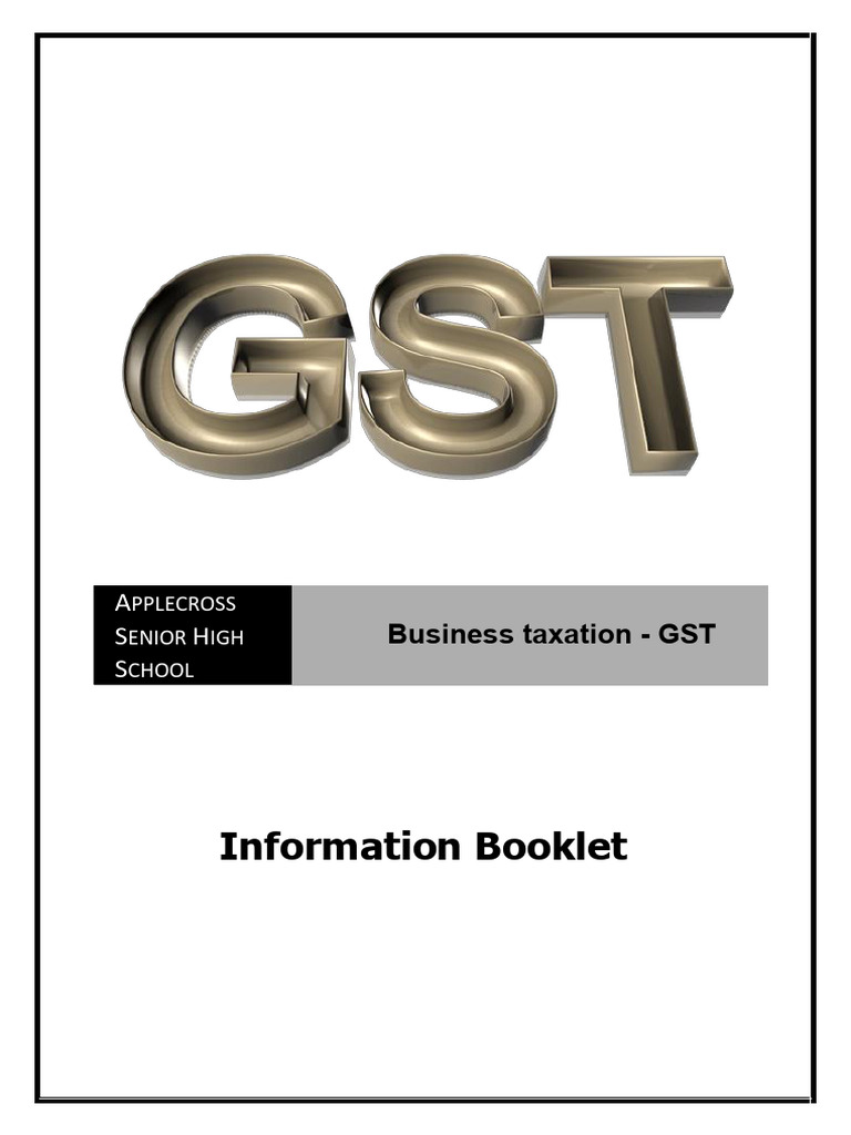 Information Booklet - Student Version | PDF | Taxes | Invoice