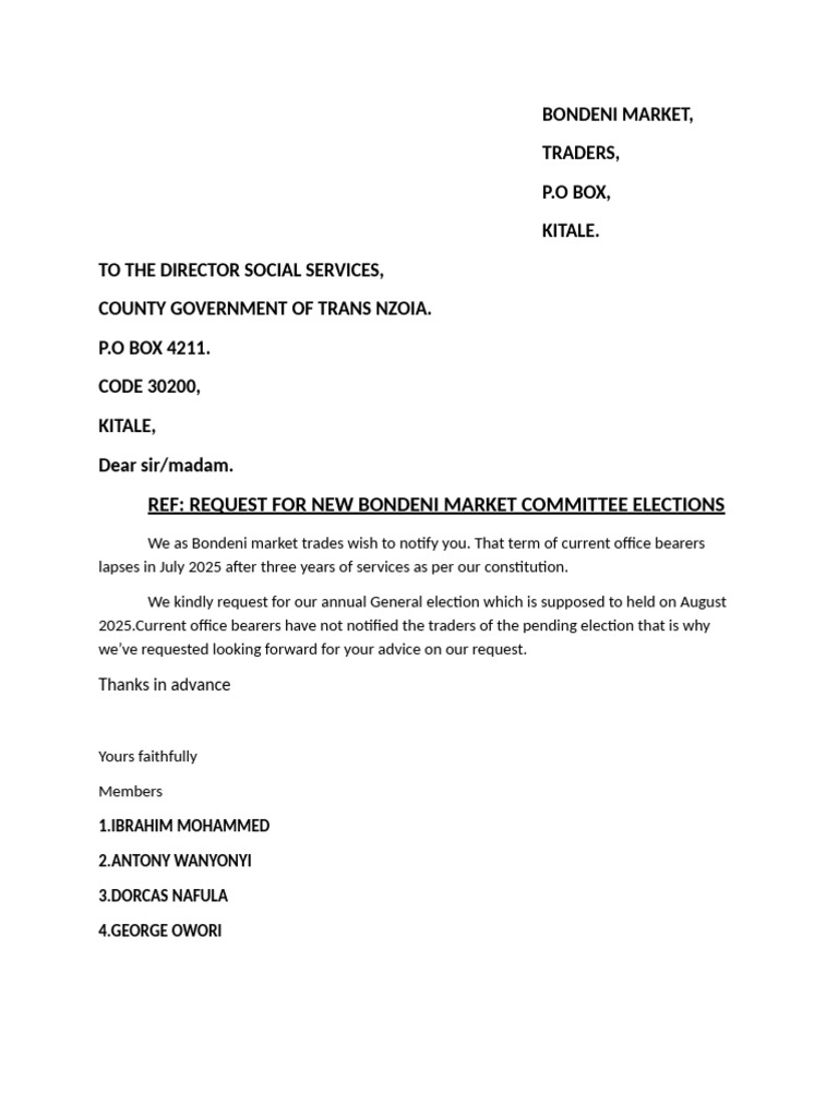 Bondeni Market | PDF