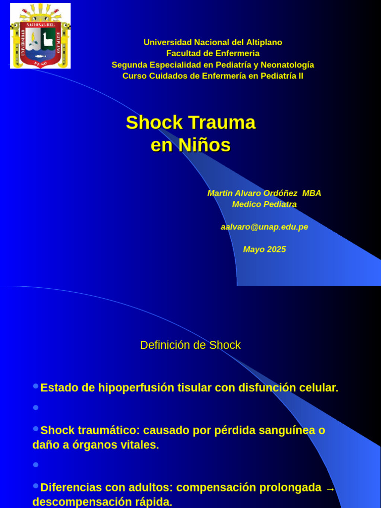 Manejo Shock Trauma CEP II 2025 | PDF