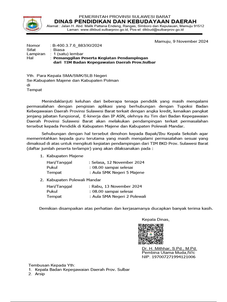 Surat Pendampingan BKD | PDF