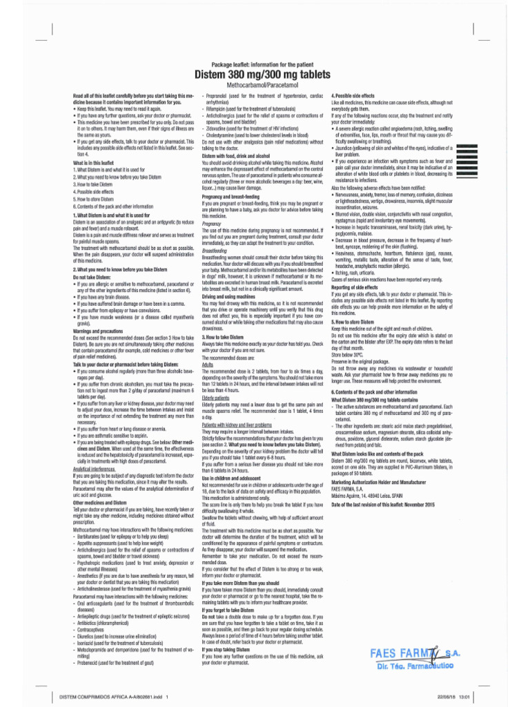Paracetamol 300 MG PIL | PDF