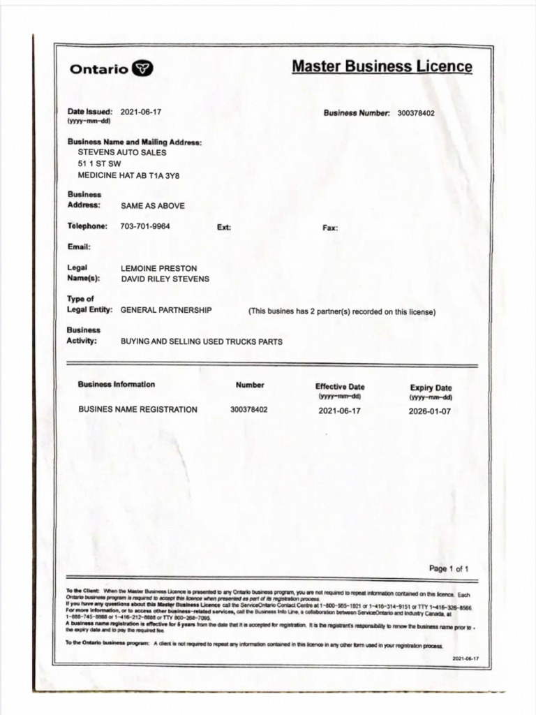 Business Reg Cert | PDF