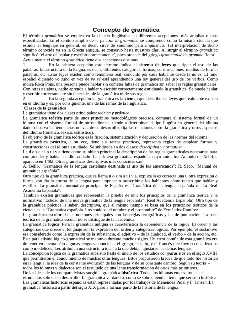PRÁCTICA DE LA SESIÓN N° 5 DE GRAMÁTICA (1) | PDF | Palabra | Gramática