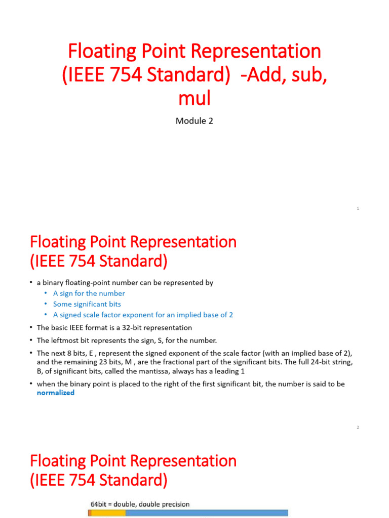 Part 5 Floating Point Add Sub Mul | PDF | Multiplication | Applied Mathematics