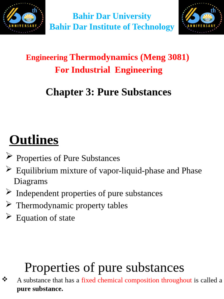 Chapter 3 Pure Substances | PDF | Phase (Matter) | Latent Heat
